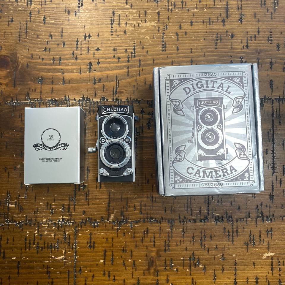 CHUZHAO Vintage Mini Digital Camera, Portable TLR Style Retro Point and ...