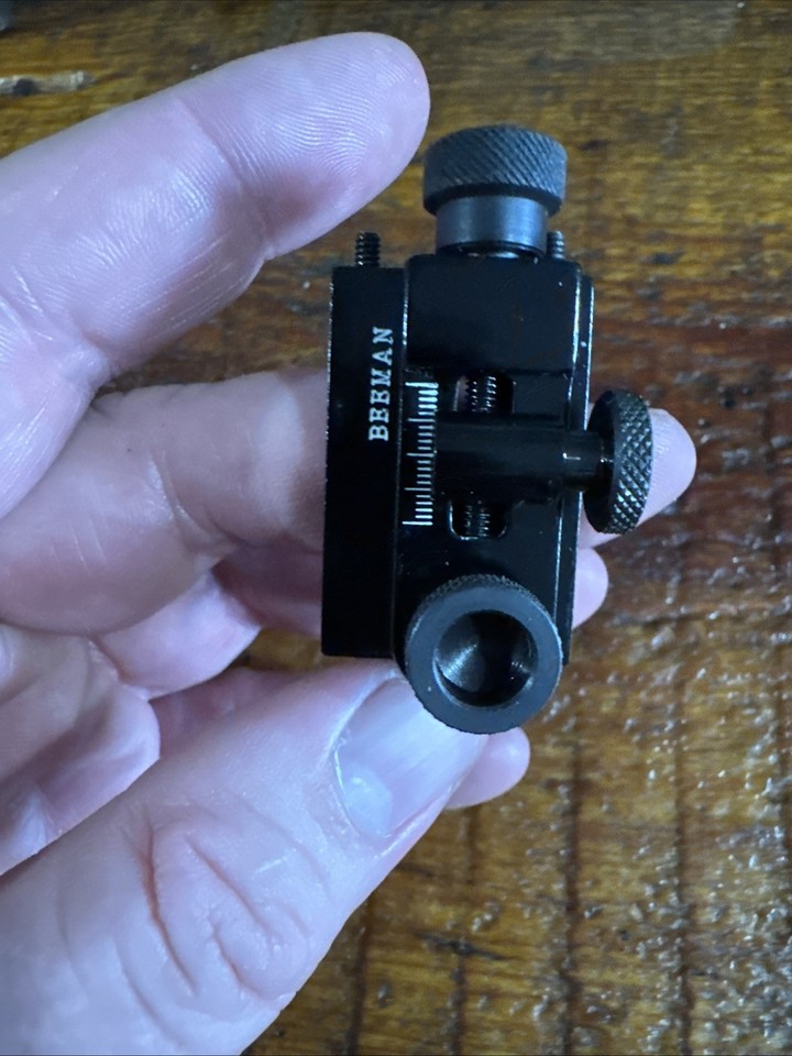 Vintage Beeman Rimfire Rifle Receiver Peep Sight with Aperture | eBay