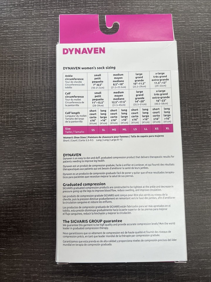 Dynaven Calf High 20-30mmHG. Size-ML SIGVARIS Compression Socks LIGHT ...