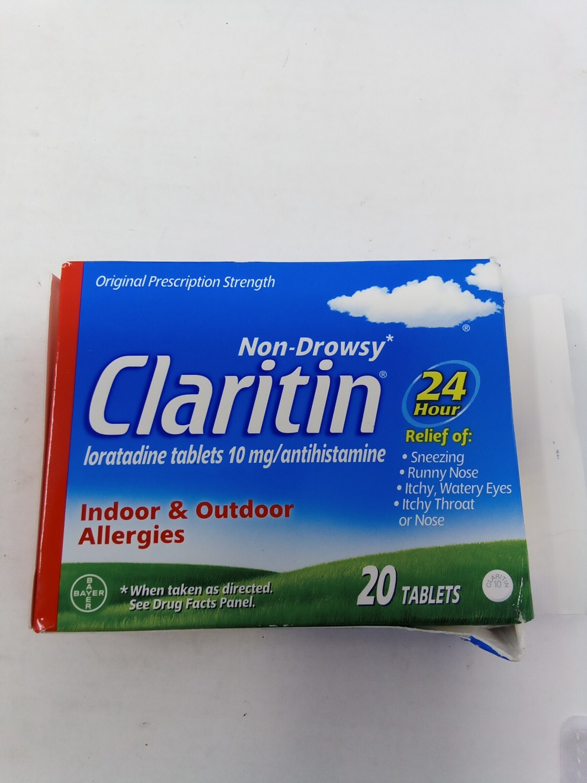 Claritin 24-Hour Allergy Treatment Loratadin Tablets - 20 Tablets for ...