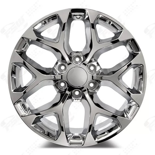 22" Chrome Snowflake Wheels For Chevy Silverado GMC Tahoe Yukon Denali ...