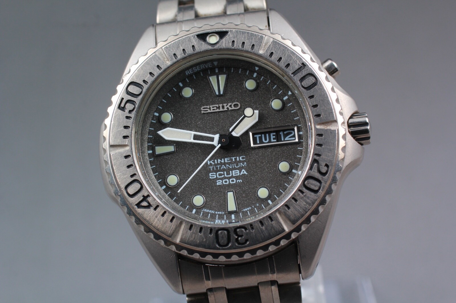 New Battery*Exc+4* SEIKO 5M63-0B40 SBCZ005 Kinetic Titanium Men Watch ...