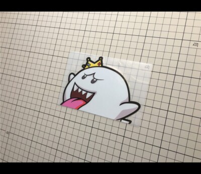 King Boo Super Mario funny Peeking Anime JDM Reflective Sticker #M15 | eBay