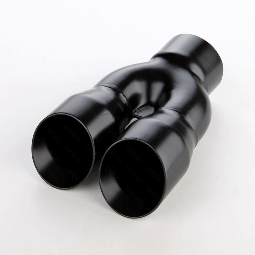 T304 Stainless Steel Black 3" In Exhaust Tip Dual 3" Bevel Out Angle ...