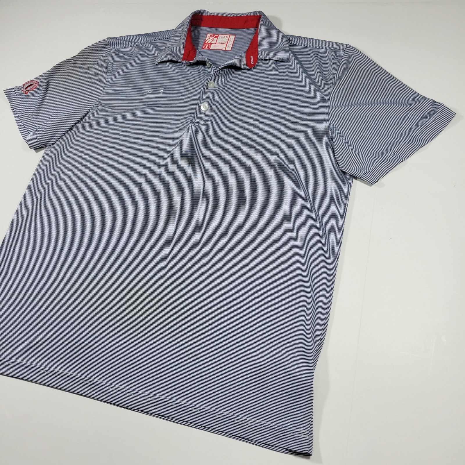 Chick-fil-A Oobe Polo Shirt - Navy White Striped - TE… - Gem