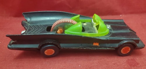 Vintage 1973 AHI Azrak Hamway BATMOBILE Zip Cord Toy Batman Robin Car ...