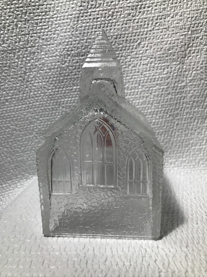 VTG Avon Silent Night Crystal Light-Up Church 1992 Tested Works! VGUC ...