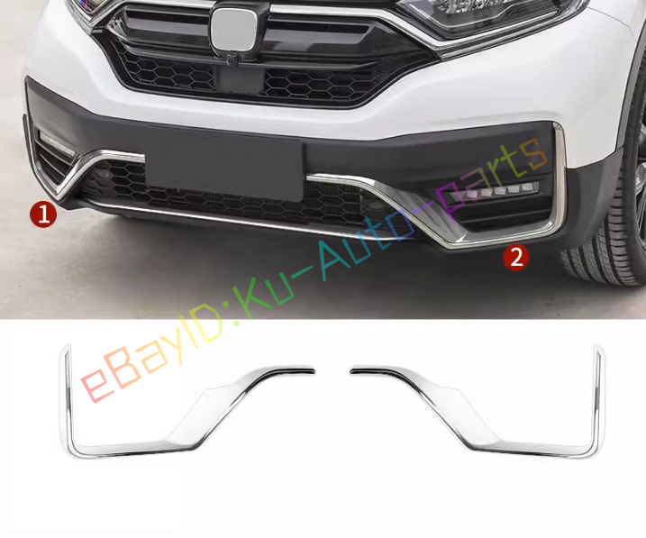 For Honda CRV CR-V 2020-2022 Chrome Front Bumper Fog Lamp Moulding ...