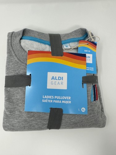 ALDI Gear 2024 Ladies Grey Pullover Rainbow Detailing iconic Logo Size ...