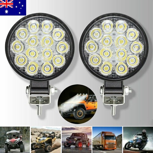 2PCS 42W LED Work Light Truck OffRoad Tractor Flood Lights Lamp 12V-24V ...