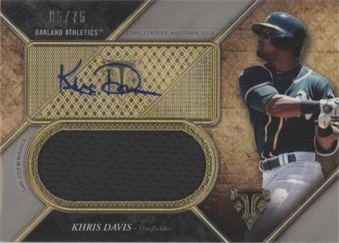 2017 Topps Triple Threads - Unity Autograph Jumbo Relics Khris Davis # ...