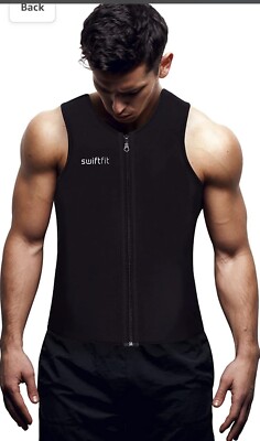 Mens Neoprene Waist Trainer Weight Loss Body Shaping Tank Top Sauna ...