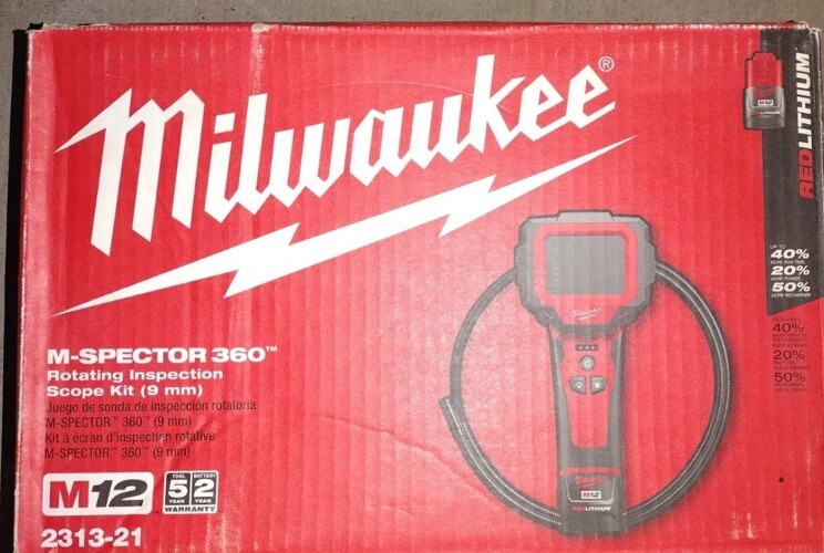 Milwaukee 2323-21 M12 12V 360 Cordless M-Spector 4' Inspection Camera ...