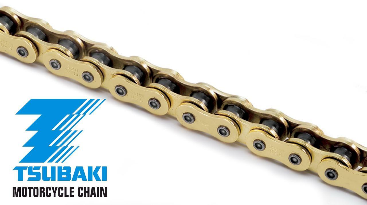 Tsubaki MX-Pro Non O-Ring Gold Chain 520x114 Links For Honda CR250 R ...