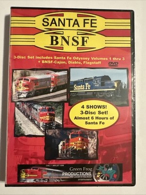 20222 DVD BNSF SANTA FE COLLECTION 4 Shows 3-disc Set Railroad Trains ...