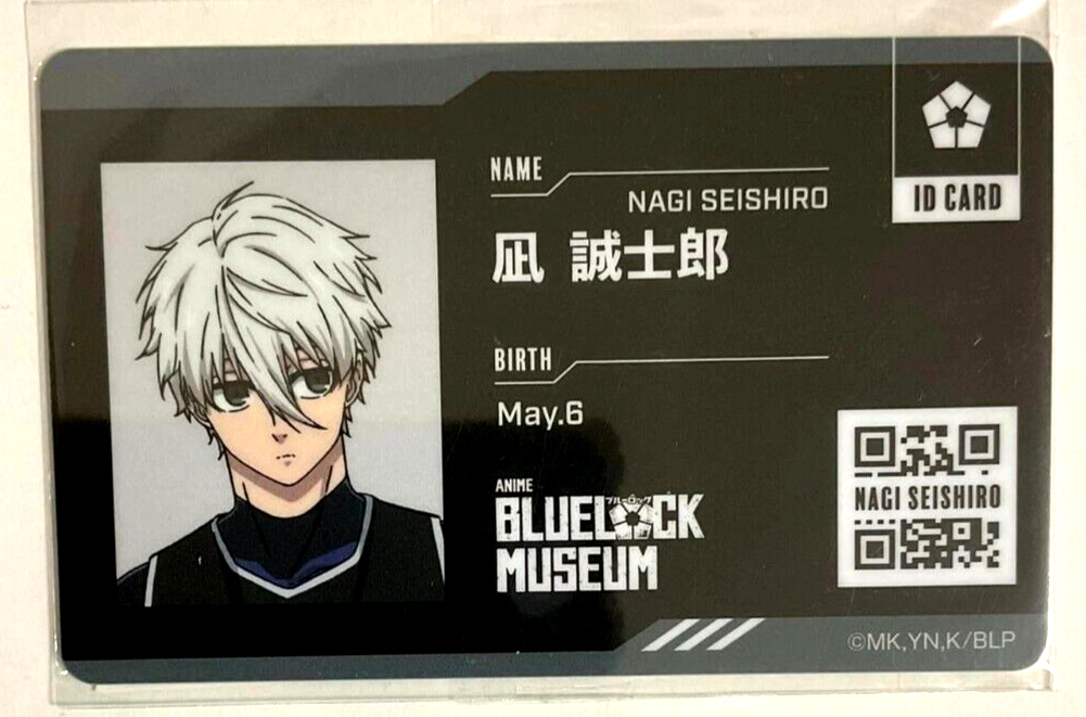 Blue Lock Museum ID Card Seishiro Nagi Soccer Anime Kodansha JAPAN | eBay