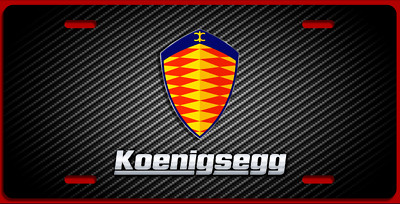 KOENIGSEGG STYLE LICENSE PLATE CARBON FIBER ILLUSION, MAde in USA | eBay