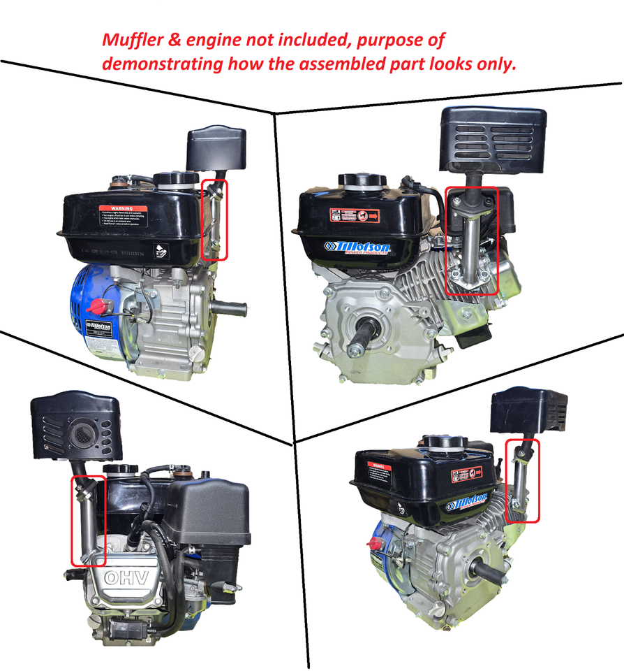 Exhaust Pipe Extension for log Splitter, Predator 212 / 224, Honda ...