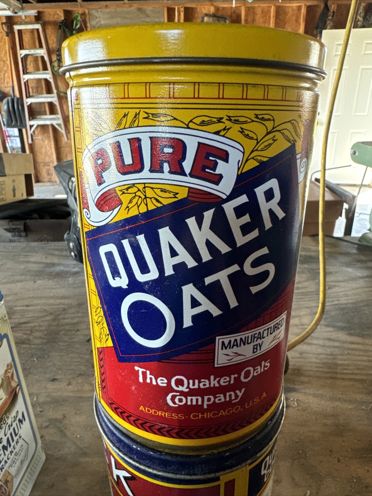Quaker Oats Pure Rolled White Limited Edition 1984 Collectible Tin Can ...