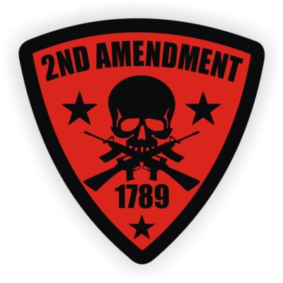 2nd Amendment Hard Hat Decal | Shield Label | Skull Motorcycle Helmet ...