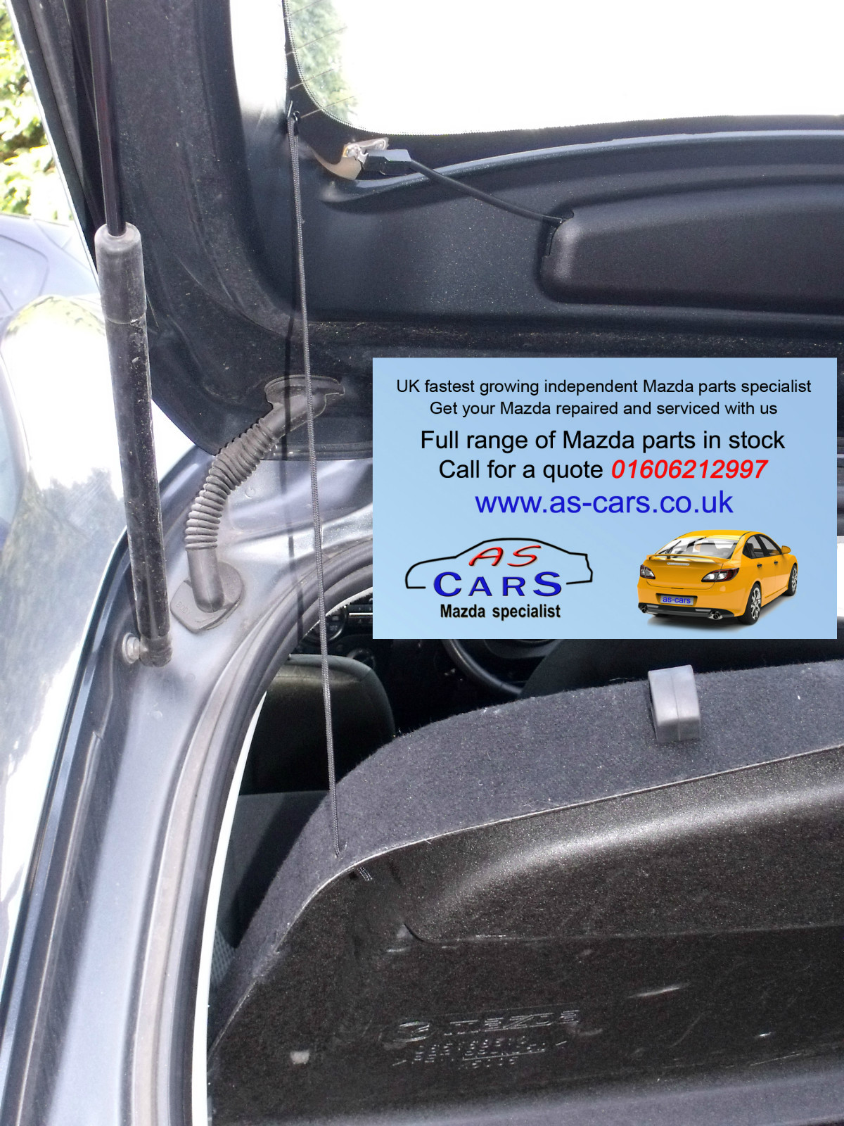 Rear Parcel Shelf String Strap Mazda 2 DE, DJ 2007-2023 Hatchback ...