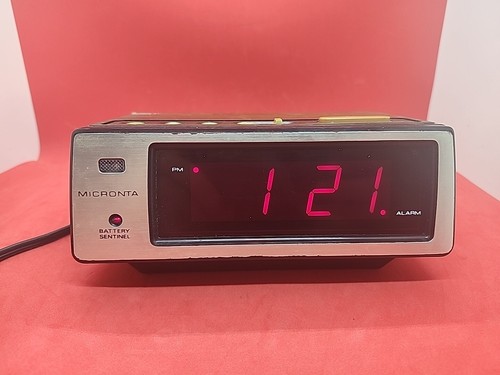 Vintage Micronta Wood Grain Digital Alarm Clock 63-827 Works - No ...