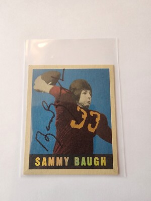 1997 Leaf - Rare Rookie Reproduction card #24 Sammy Baugh auto /500 HOF ...