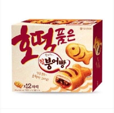 Korea Snack Orion Cham Carp(Bungeo) Cakes with honey-filled pancakes ...
