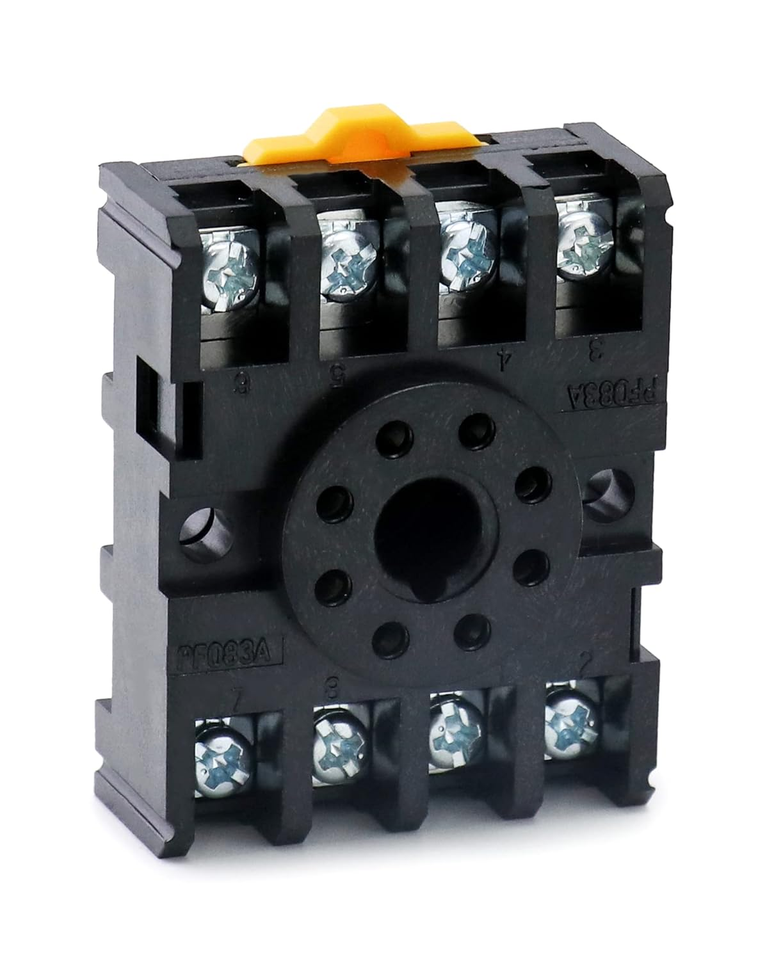 8 Pins Relay Socket, 4 Pack 600 V 10 Amp Octal Socket with Pressure ...