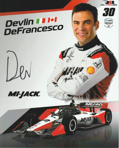 2025 DEVLIN DEFRANCESCO signed INDIANAPOLIS 500 MI-JACK HERO PHOTO CARD ...