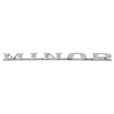 Morris Minor 1000 Boot Lid Badge MINOR Chrome - Traveller Saloon Tourer ...