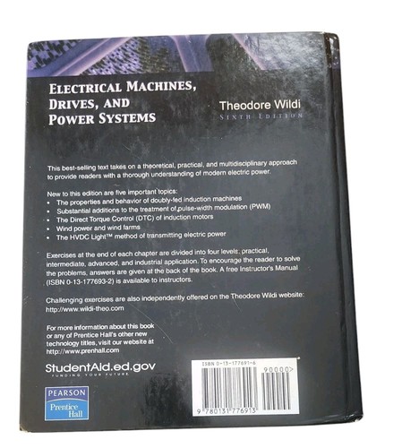 Electrical Machines, Drives and Power Systems by Theodore Wildi 6th ...