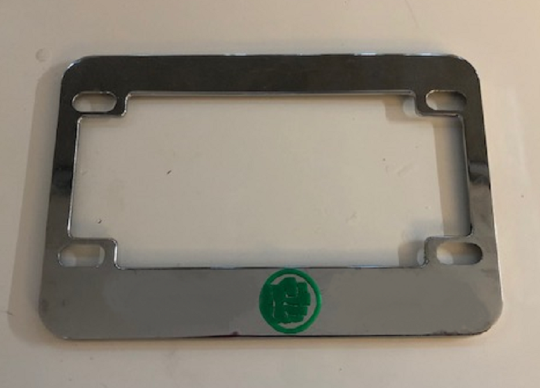 Hulk Fist Incredible in 3D - Chrome with Green Motorcycle LICENSE plate ...