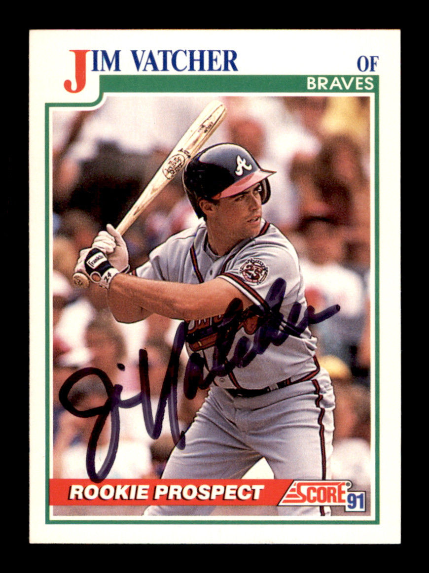 1991 Score - Jim Vatcher - On Card Autograph | eBay
