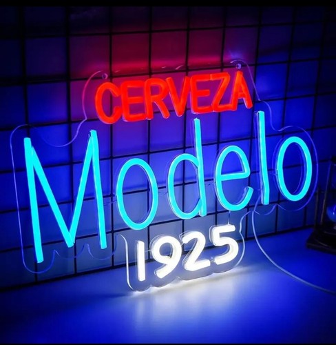 Modelo Neon Sign Wall Decor Neon Lights Bedroom LED Lamp Beer Man Cave ...