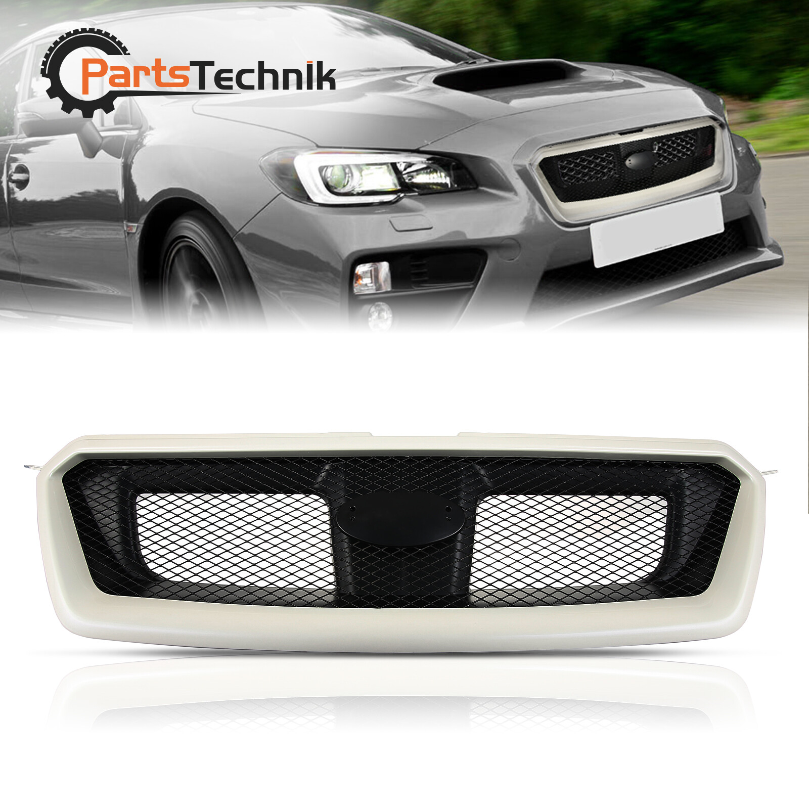 Front Grille Sport Style White Fit For 2012-2014 Subaru Impreza ...
