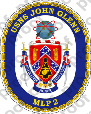 STICKER USN US NAVY MLP 2 USNS JOHN GLENN | eBay