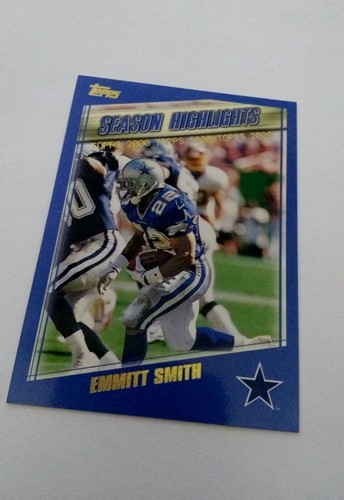 2000 Topps Football Emmitt Smith Season Highlights #328 HOF Set Break ...
