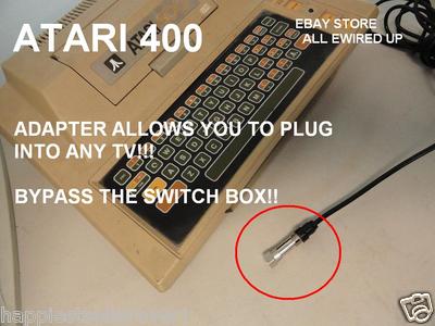 ATARI 400 XL TV RF Cable Connector Switch Box Computer System | eBay