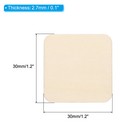 30mm Wood Pieces, 80 Pack Unfinished Square Wood Shapes Wooden Cutouts ...