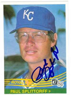 Paul Splittorff autographed Baseball Card (Kansas City Royals) 1984 ...