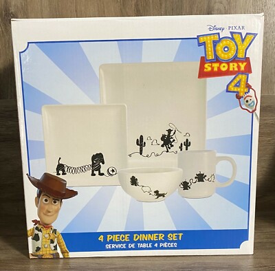 Disney Pixar Toy Story 4 Ceramic 4pc Dinnerware Dinner Set Scribble ...