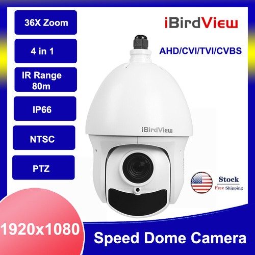 4in1 SONY307 36X Zoom 1080P AHD PTZ Speed Dome Camera Support CVI/TVI ...