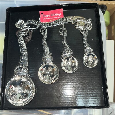 Ganz Christmas Holiday 4 Pce Set Measuring Spoons ⛄️ Peace Love Faith ...