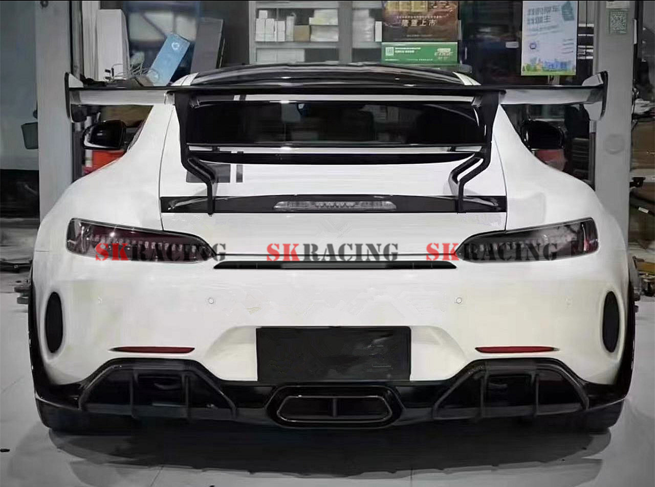 For Mercedes Benz AMG GT/GTS 2016+ Carbon Fiber GT Wing Rear Trunk ...