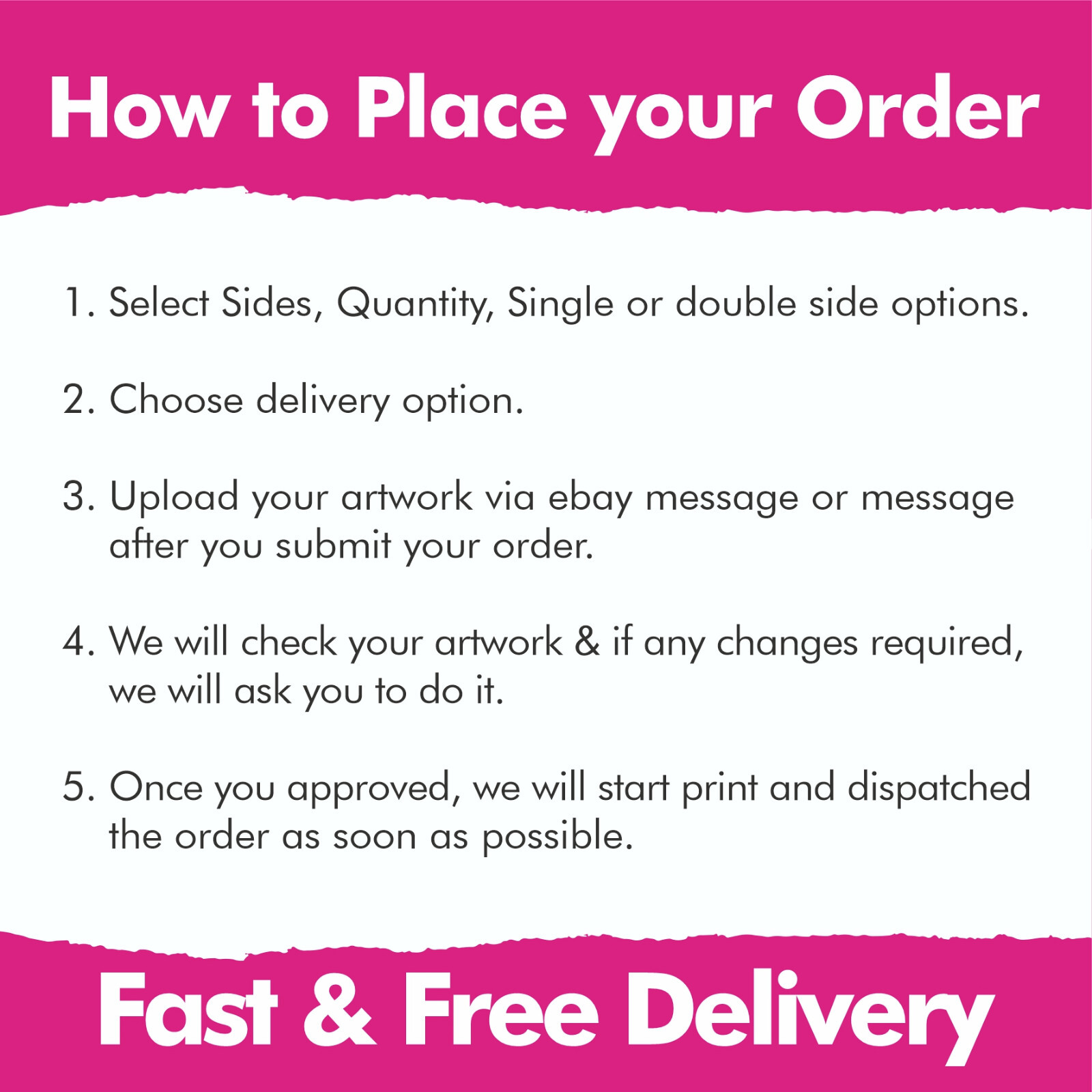 Business Card Personalised Printed Single or Double Side Business Card ...