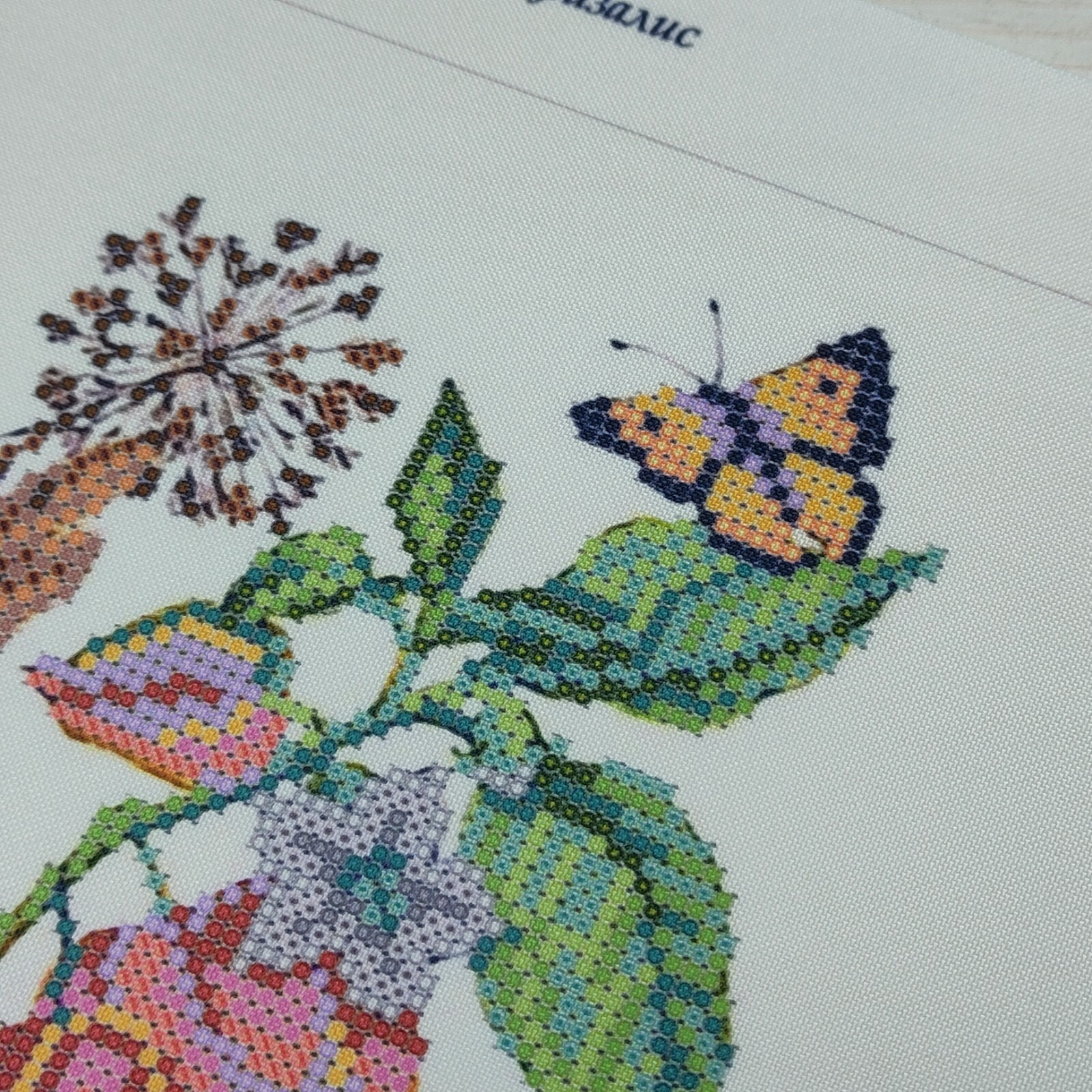 Bead Embroidery Kit DIY Craft Kit stamped Bead Needlepoint Physalis tk ...