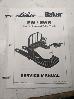 LINDE EW EWR ELECTRIC PALLET TRUCK SERVICE MANUAL REPAIR SHOP 1997 FORK ...