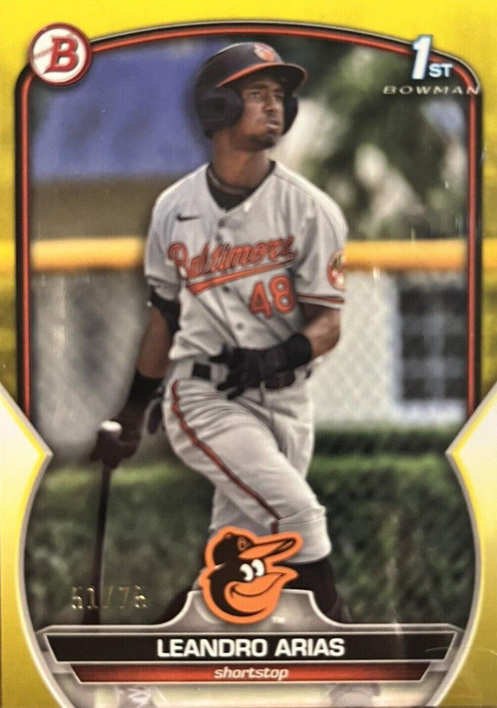 2023 Bowman - Prospects Leandro Arias #BP-84 Yellow /75 (RC) for sale ...