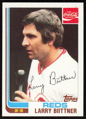 1982 Topps Coca-Cola Cincinnati Reds #3 Larry Biittner - FREE SHIPPING ...